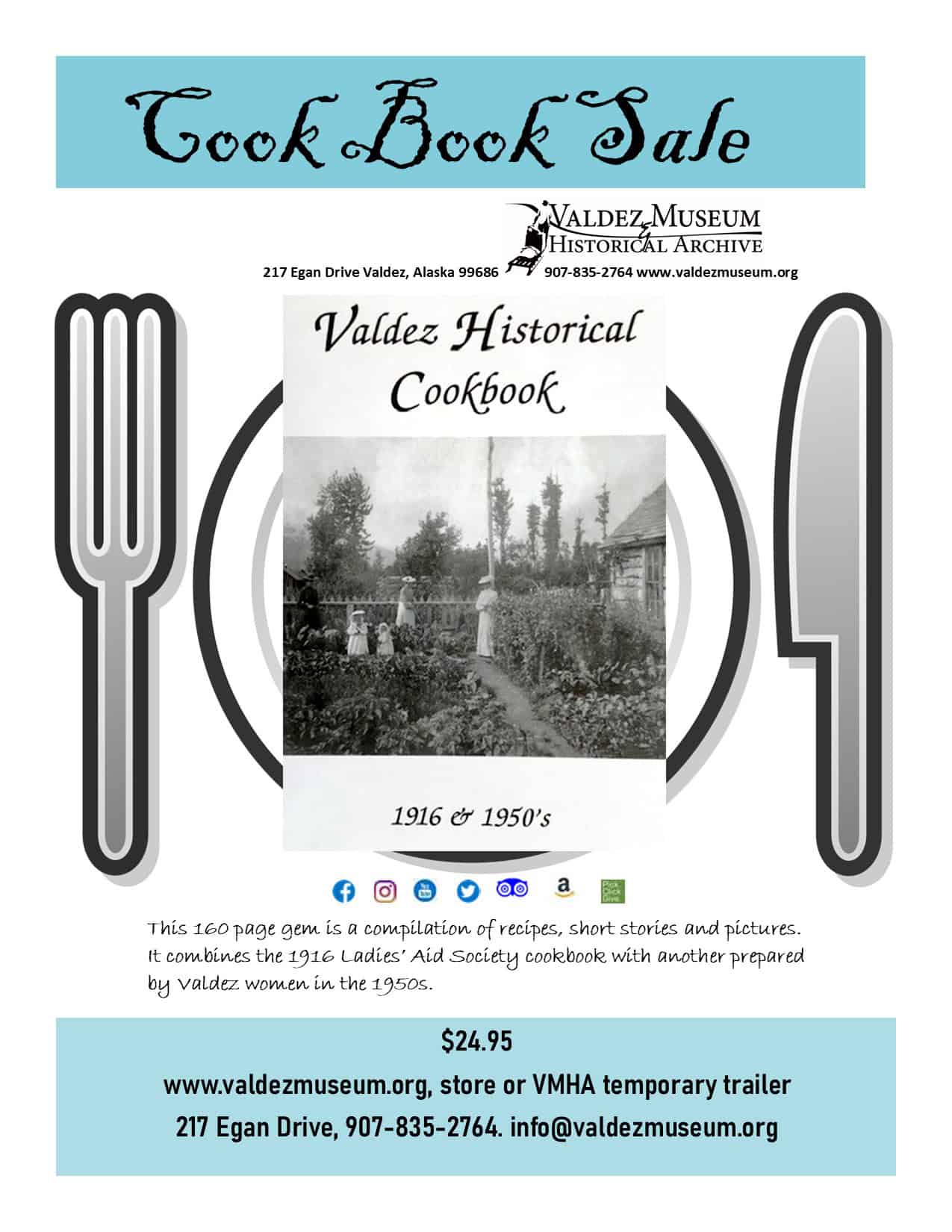 Valdez Historical Cookbook on sale now! - Valdez Museum & Historical ...